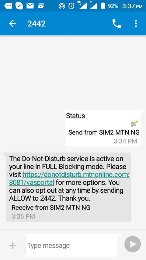 Sending Bulk SMS to Numbers Affected by MTN Nigeria's Do Not Disturb ...